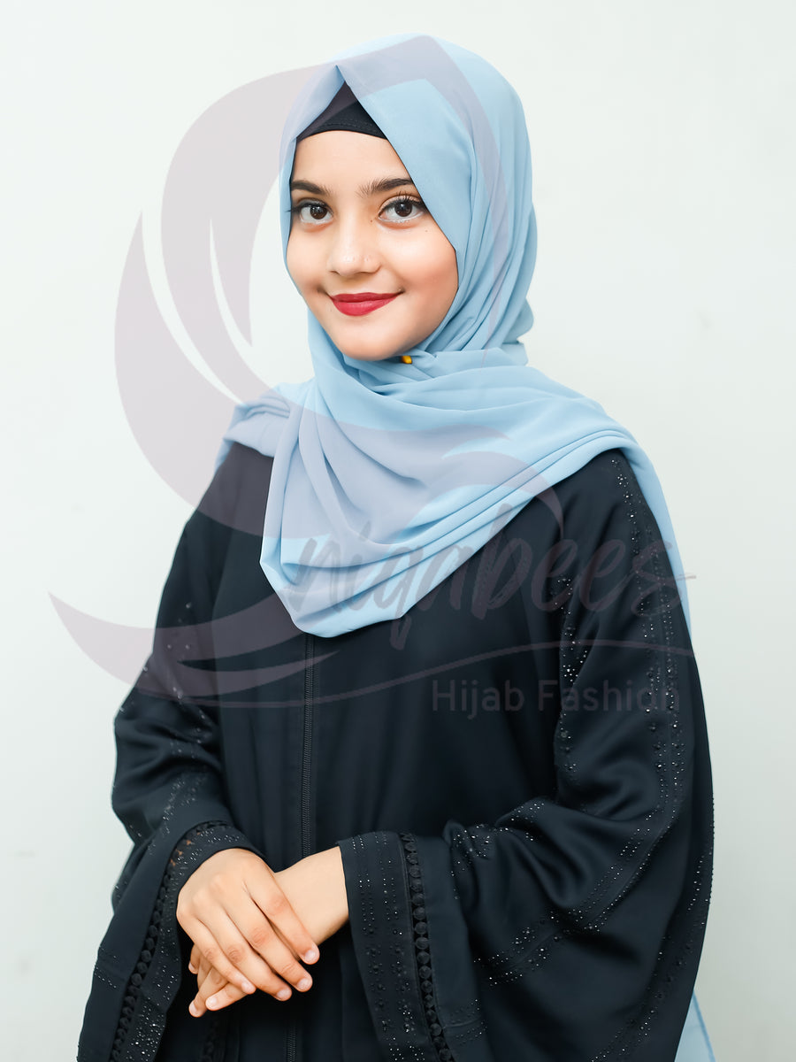 Chiffon Hijab -Powder blue – Niqabees